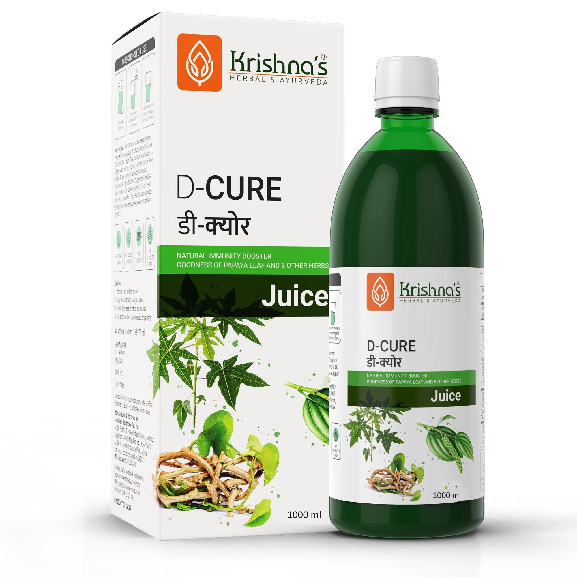 D-Cure Juice – Ayurvedic Platelet Support & Digestive Aid – Krishnaayurveda